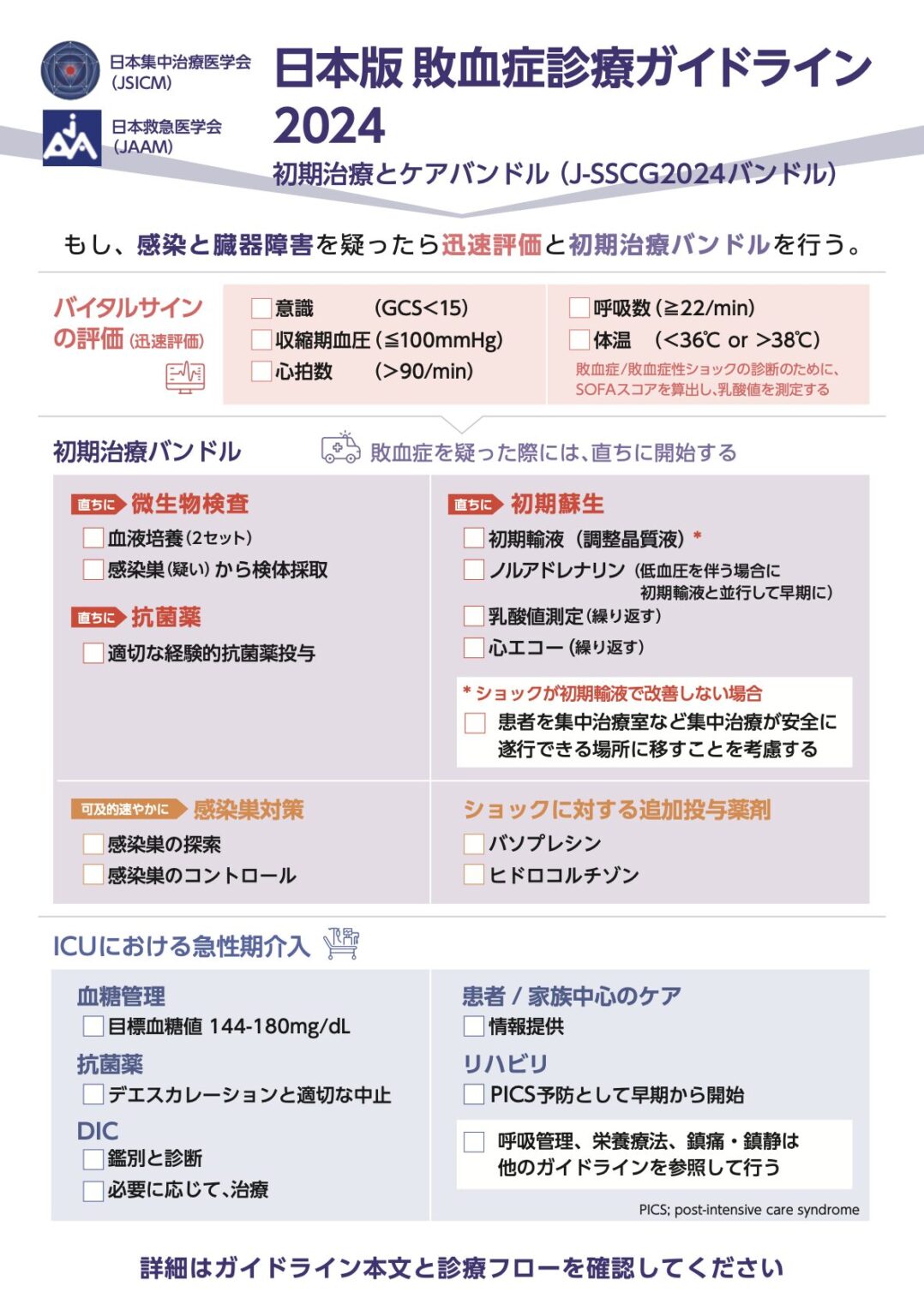 敗血症診療ガイドライン2024：バンドル編